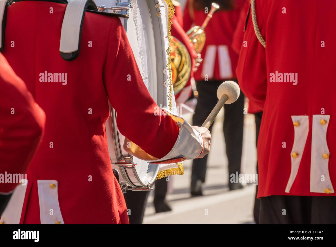 Greek band playing at the parade for the 28th of October Stock Photo ...