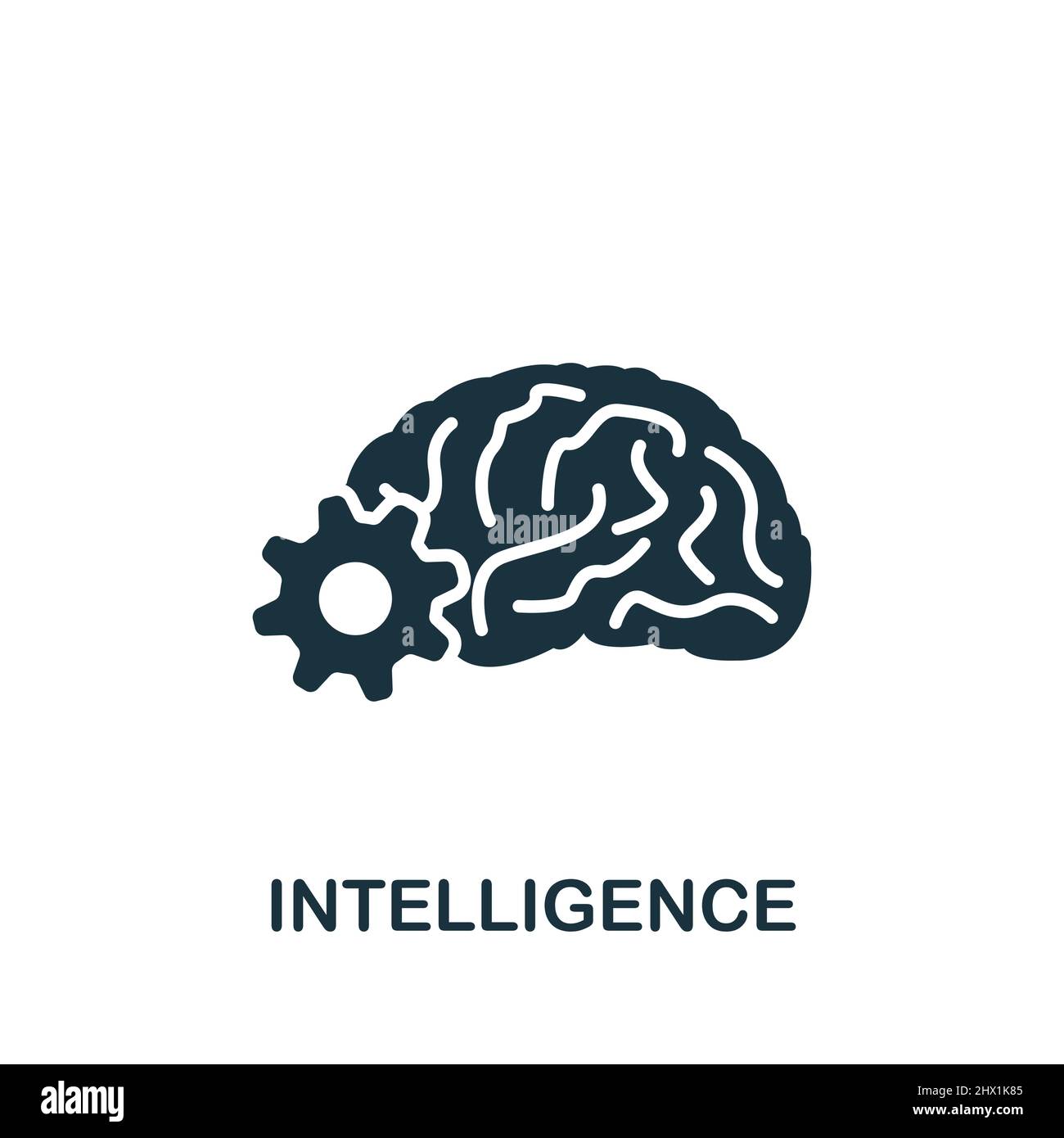 Intelligence icon. Monochrome simple icon for templates, web design and ...