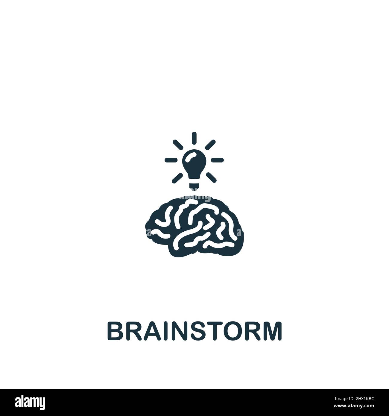 Brainstorm icon. Monochrome simple icon for templates, web design and ...