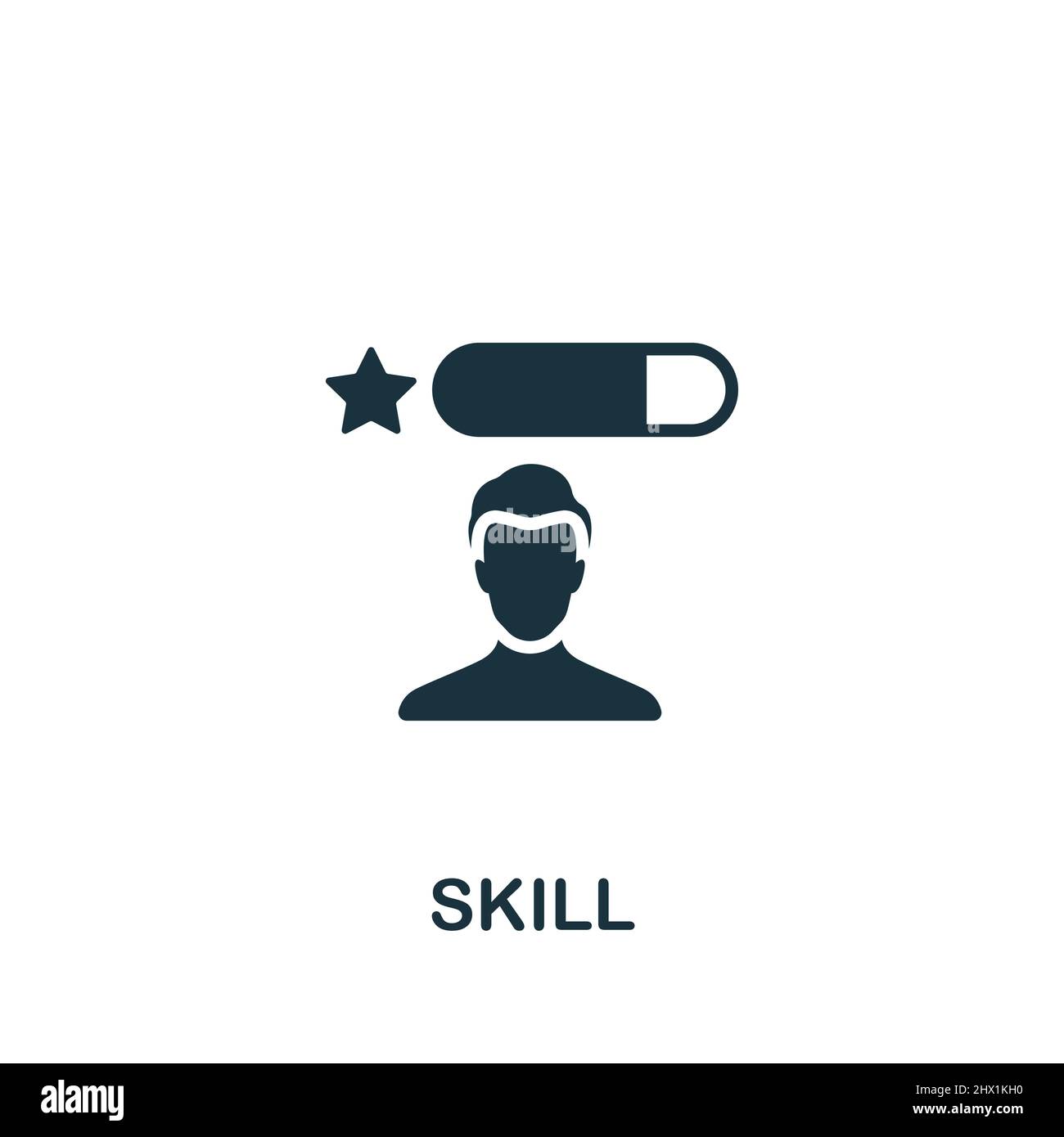 Skill icon. Monochrome simple icon for templates, web design and ...
