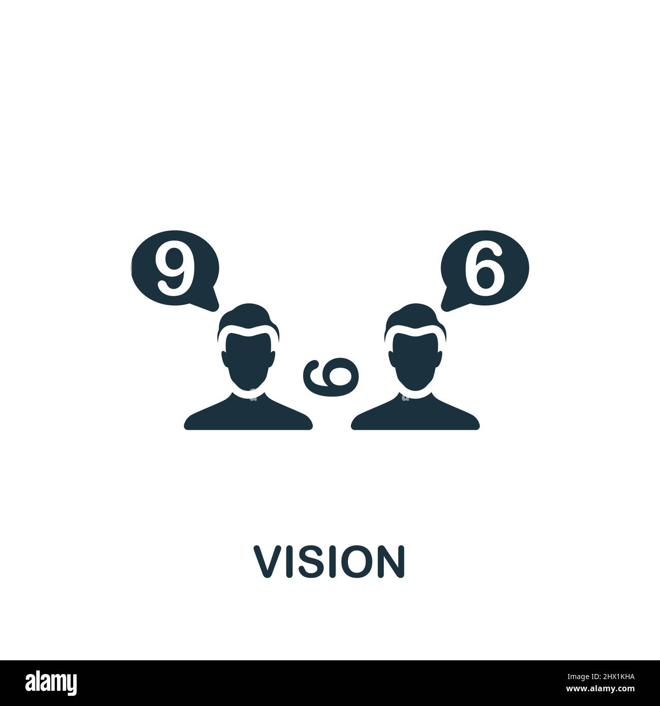 Vision icon. Monochrome simple icon for templates, web design and ...