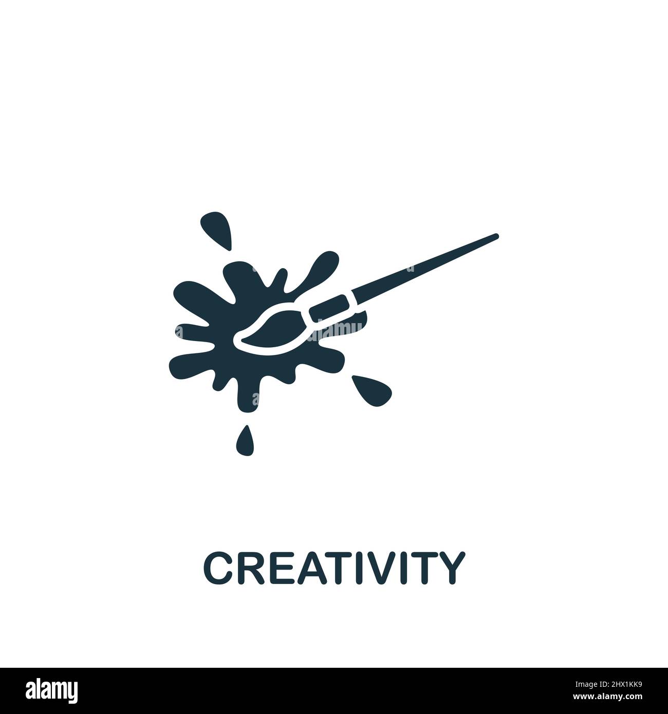 Creativity icon. Monochrome simple icon for templates, web design and ...