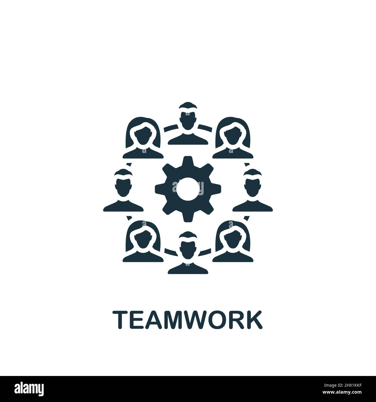 Teamwork icon. Monochrome simple icon for templates, web design and ...