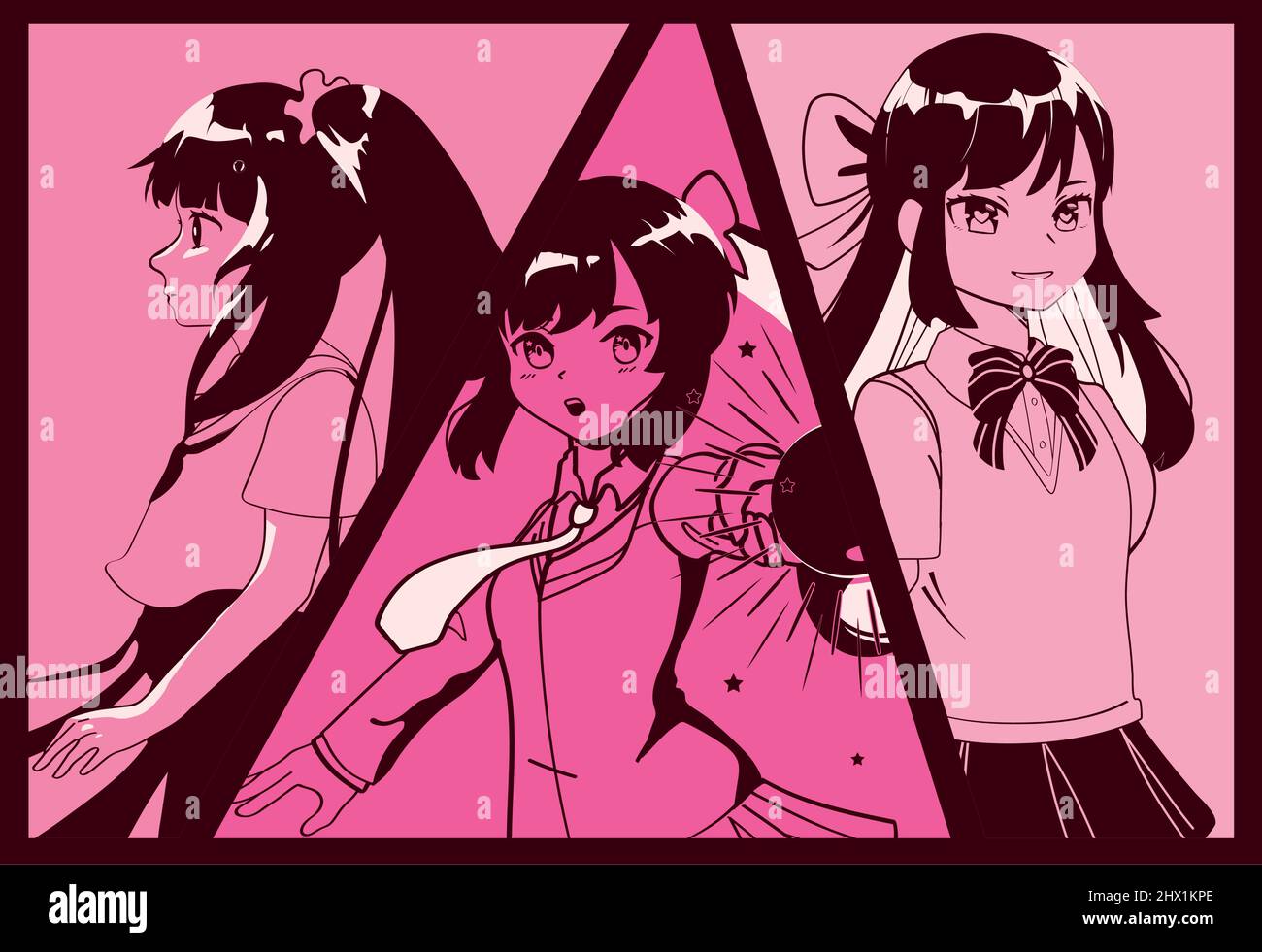 anime female comic Stock Vector Image & Art - Alamy