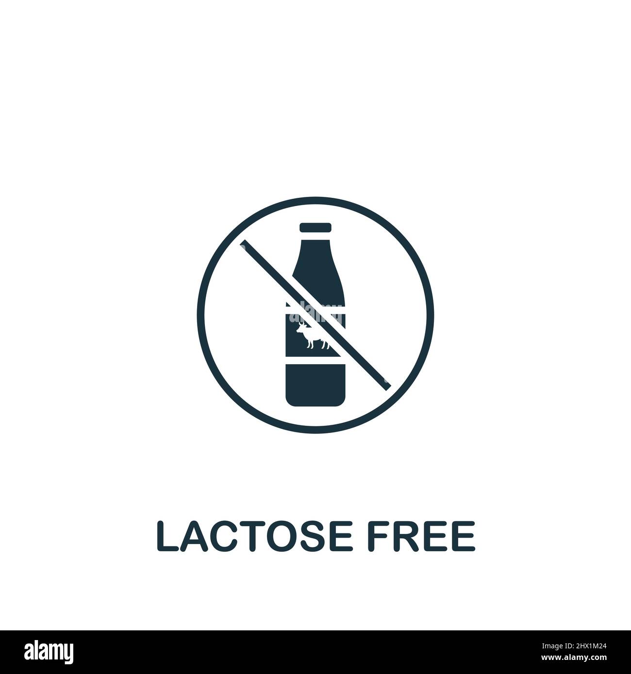 Lactose Free icon. Monochrome simple icon for templates, web design and ...