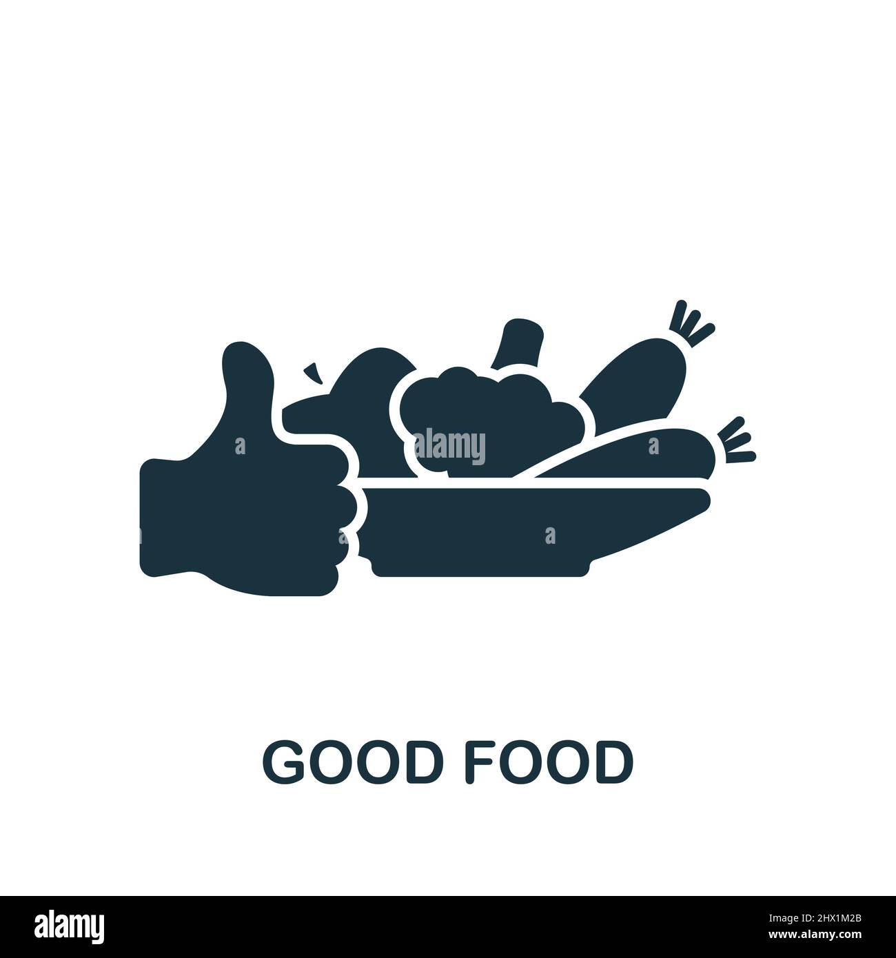 Good Food icon. Monochrome simple icon for templates, web design and ...