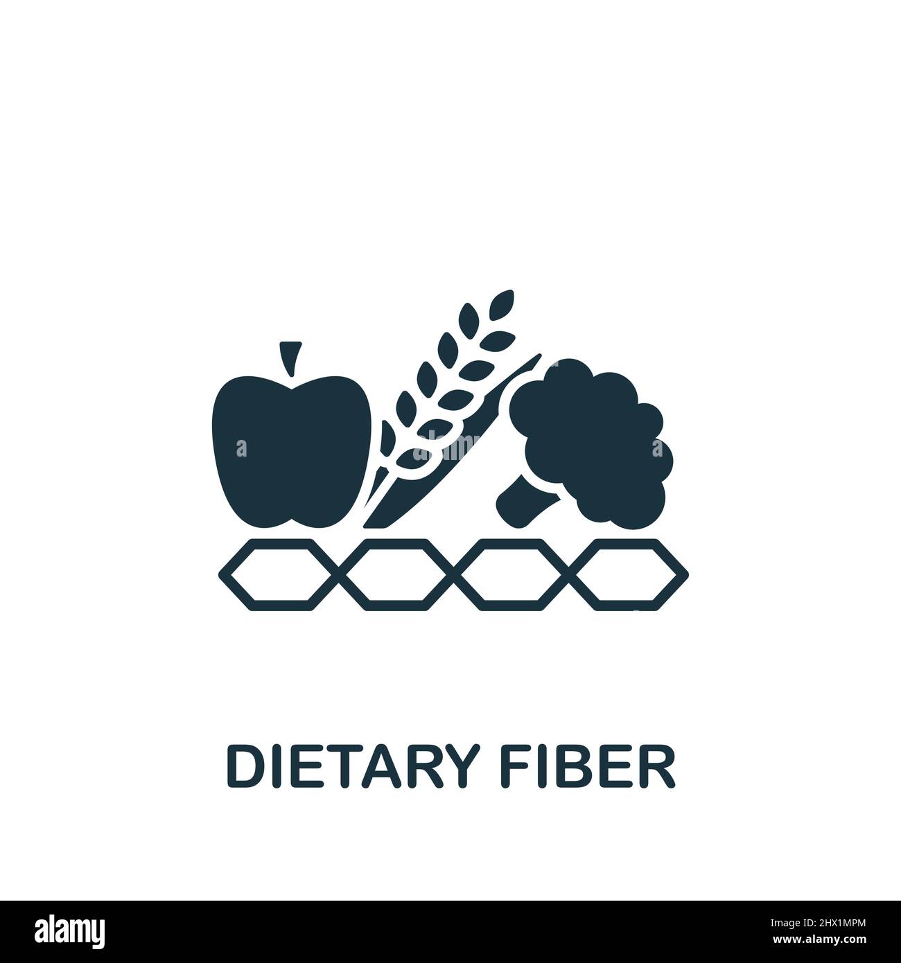 Dietary Fiber icon. Monochrome simple icon for templates, web design ...