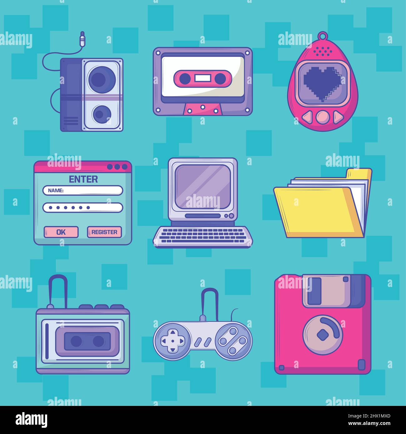 Video game gadgets devices Stock Vector Images - Alamy