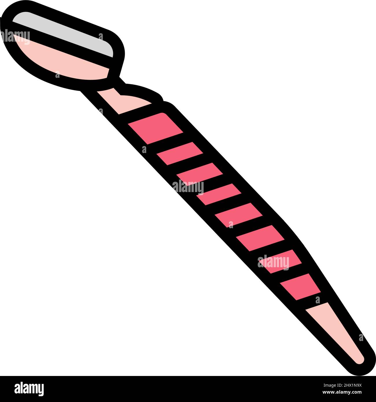 facial razor eyebrow color icon vector illustration Stock Vector Image ...