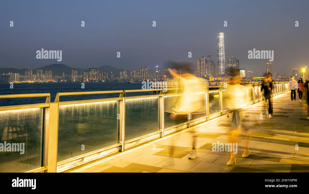 The newly opened Central district harbourfront promenade, Hong Kong ...