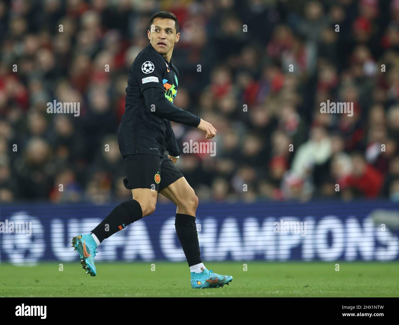 Liverpool, England, 8th March 2022. Alexis Sanchez of Internazionale ...