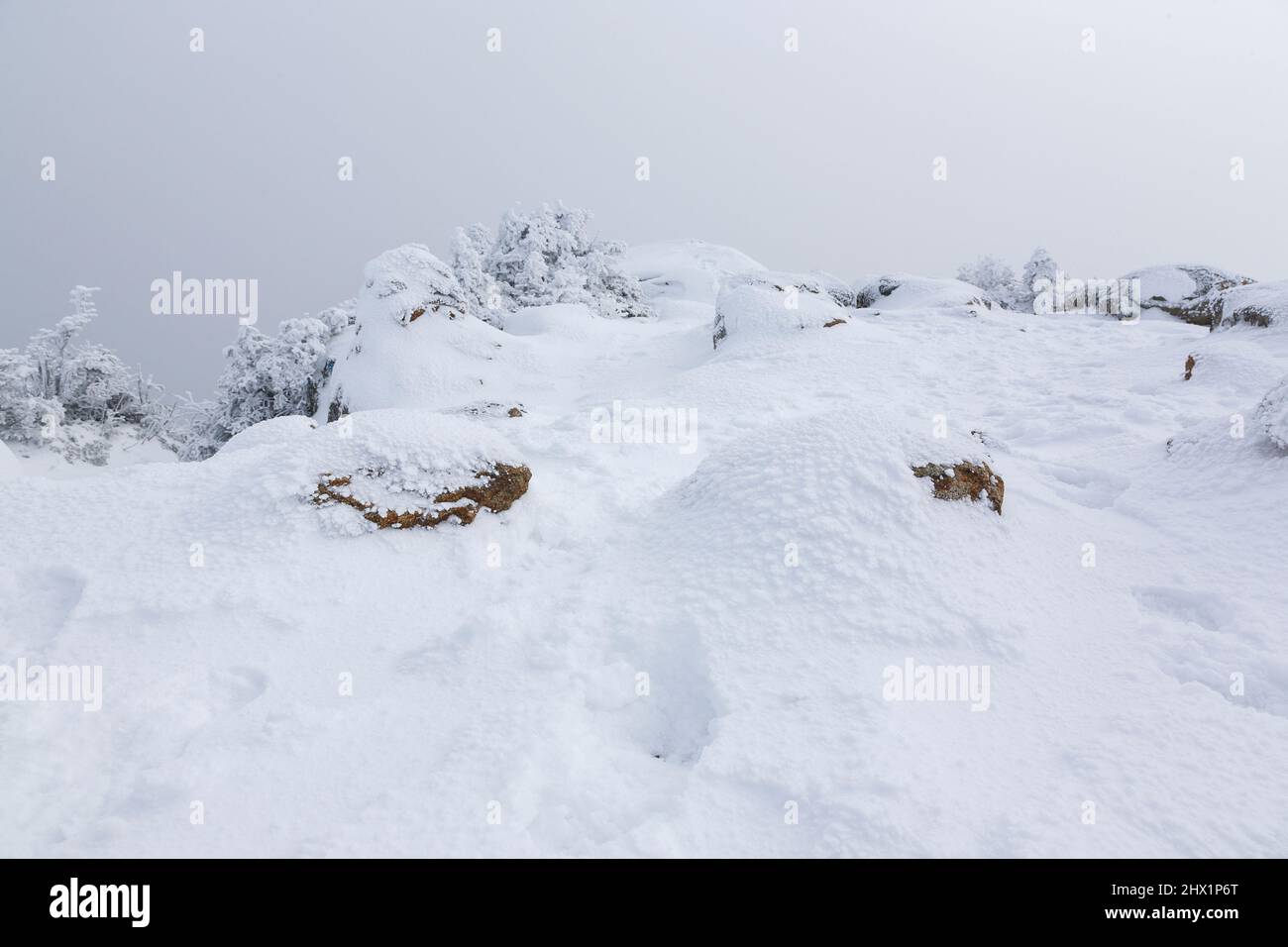 The summit of Mount Liberty in Lincoln, New Hampshire, which is part of ...