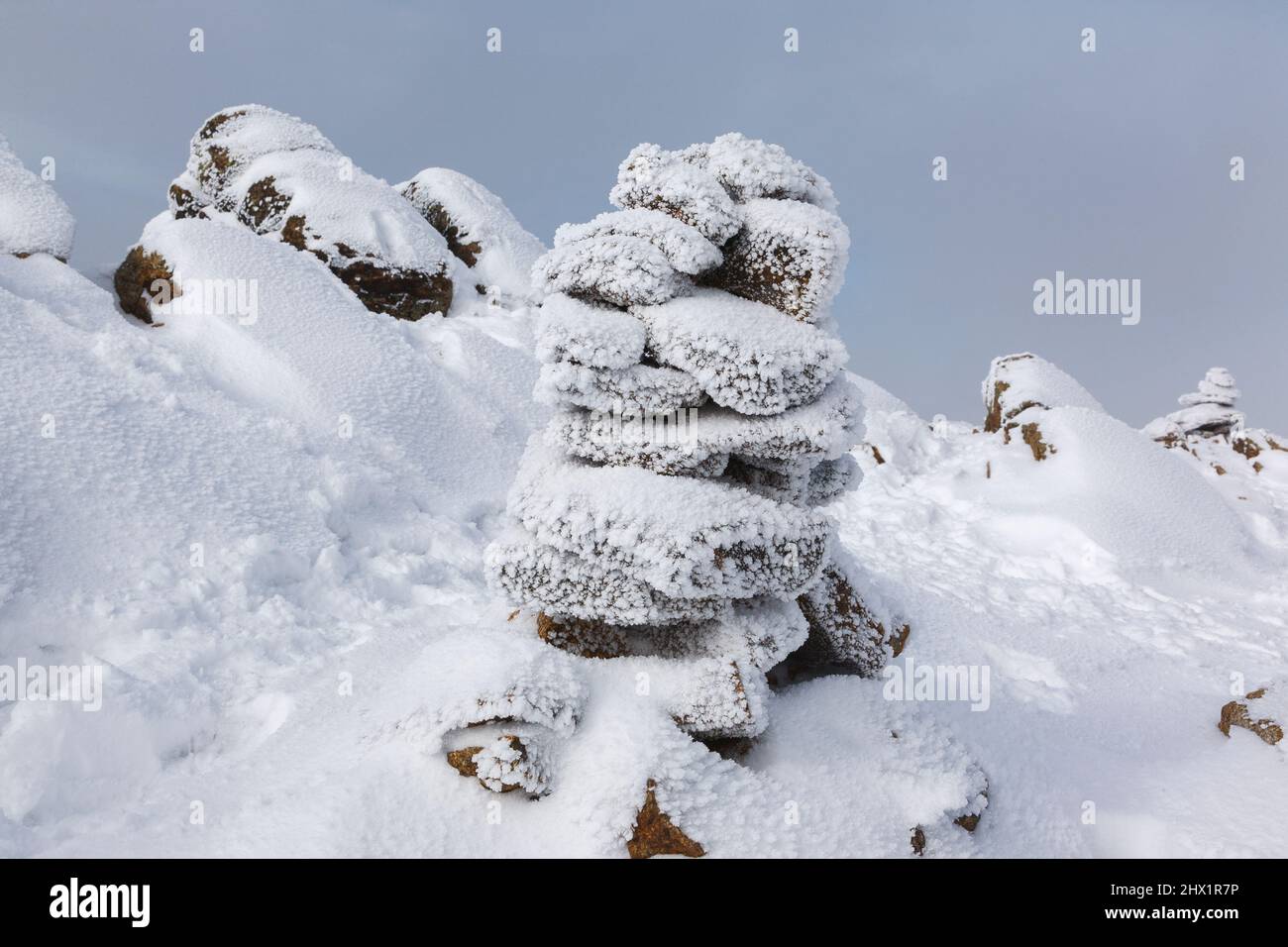 The summit of Mount Liberty in Lincoln, New Hampshire, which is part of ...