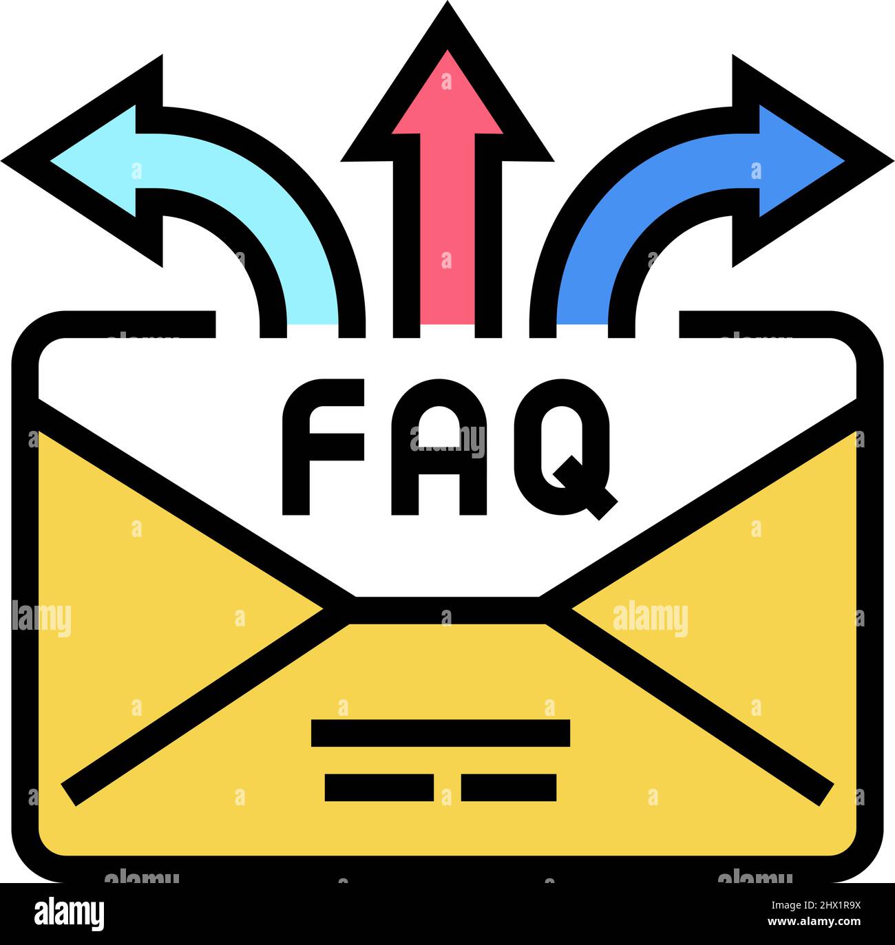 faq frequently asked questions color icon vector illustration Stock ...