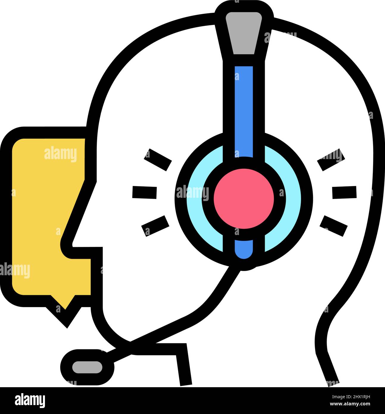 advice and call service support color icon vector illustration Stock ...