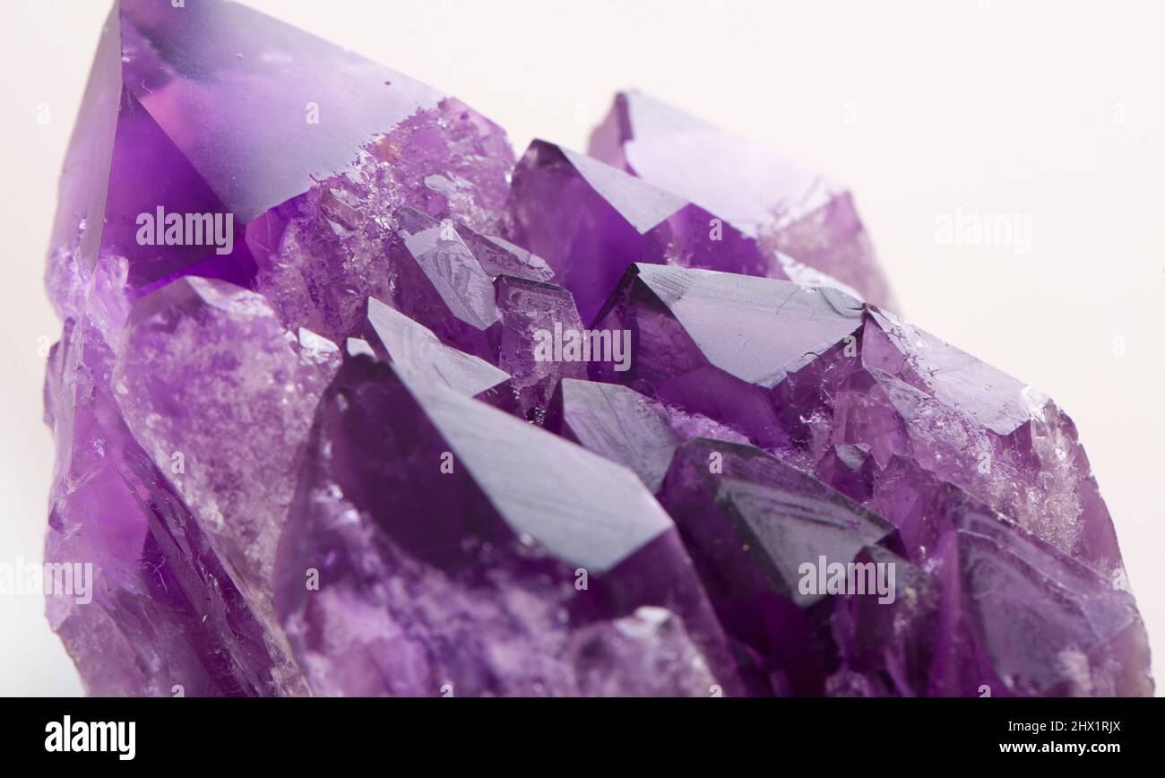 amethyst mineral specimen stone rock geology gem crystal Stock Photo ...