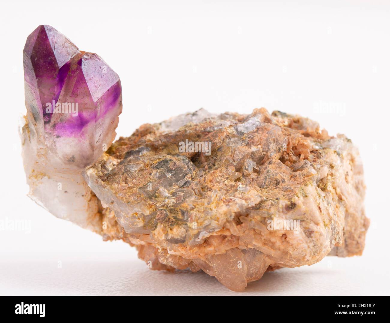amethyst mineral specimen stone rock geology gem crystal Stock Photo ...