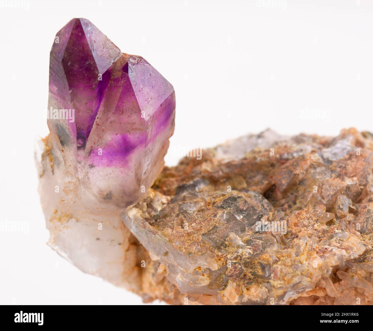 amethyst mineral specimen stone rock geology gem crystal Stock Photo ...