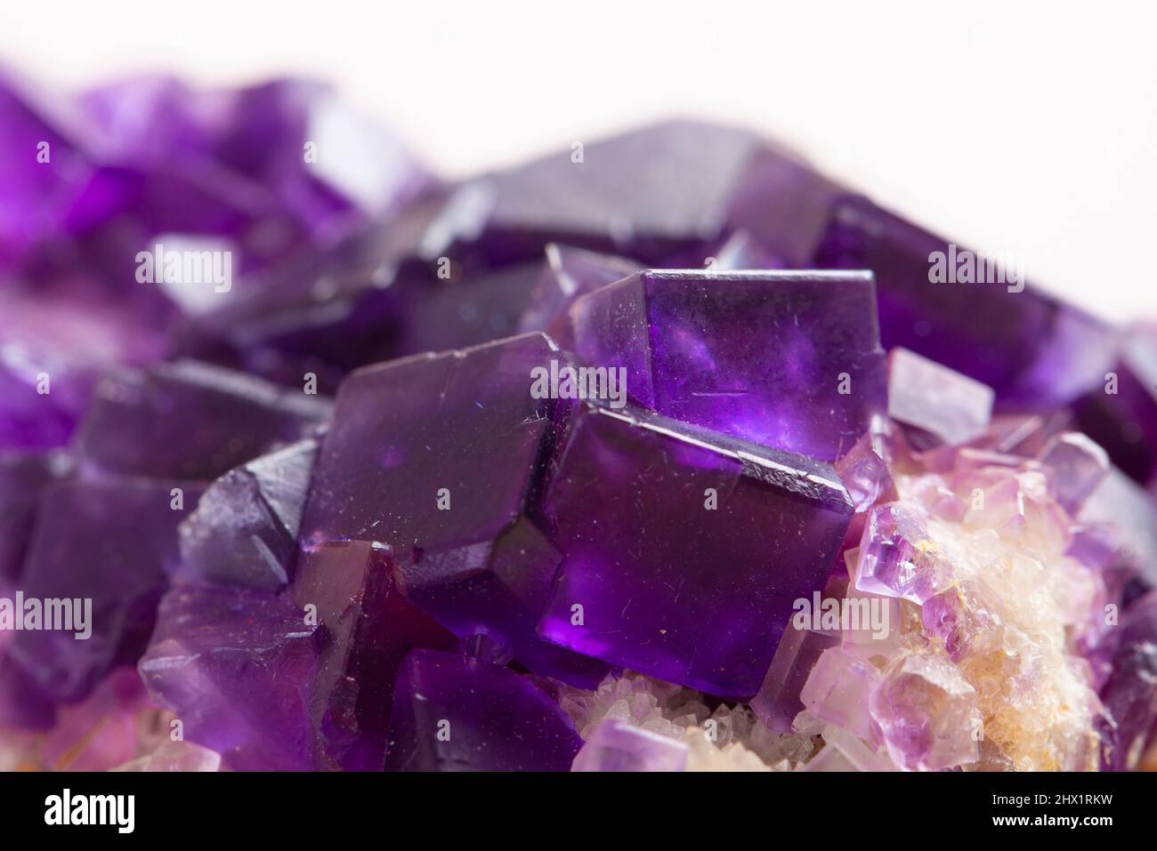 amethyst mineral specimen stone rock geology gem crystal Stock Photo ...