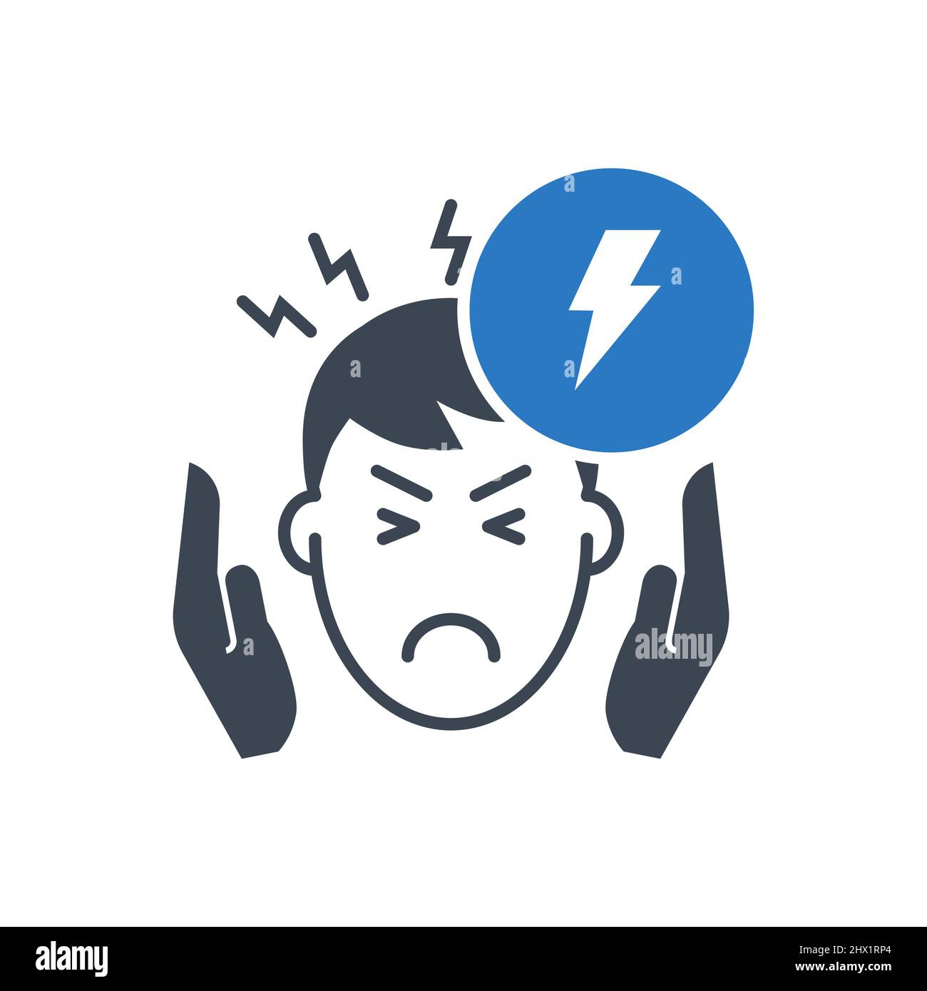 Headache related vector glyph icon Stock Vector Image & Art - Alamy