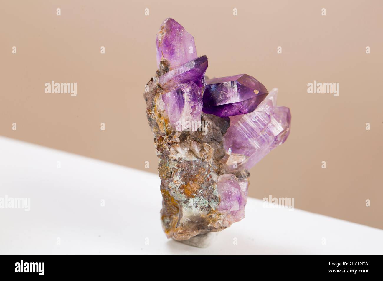 amethyst mineral specimen stone rock geology gem crystal Stock Photo ...