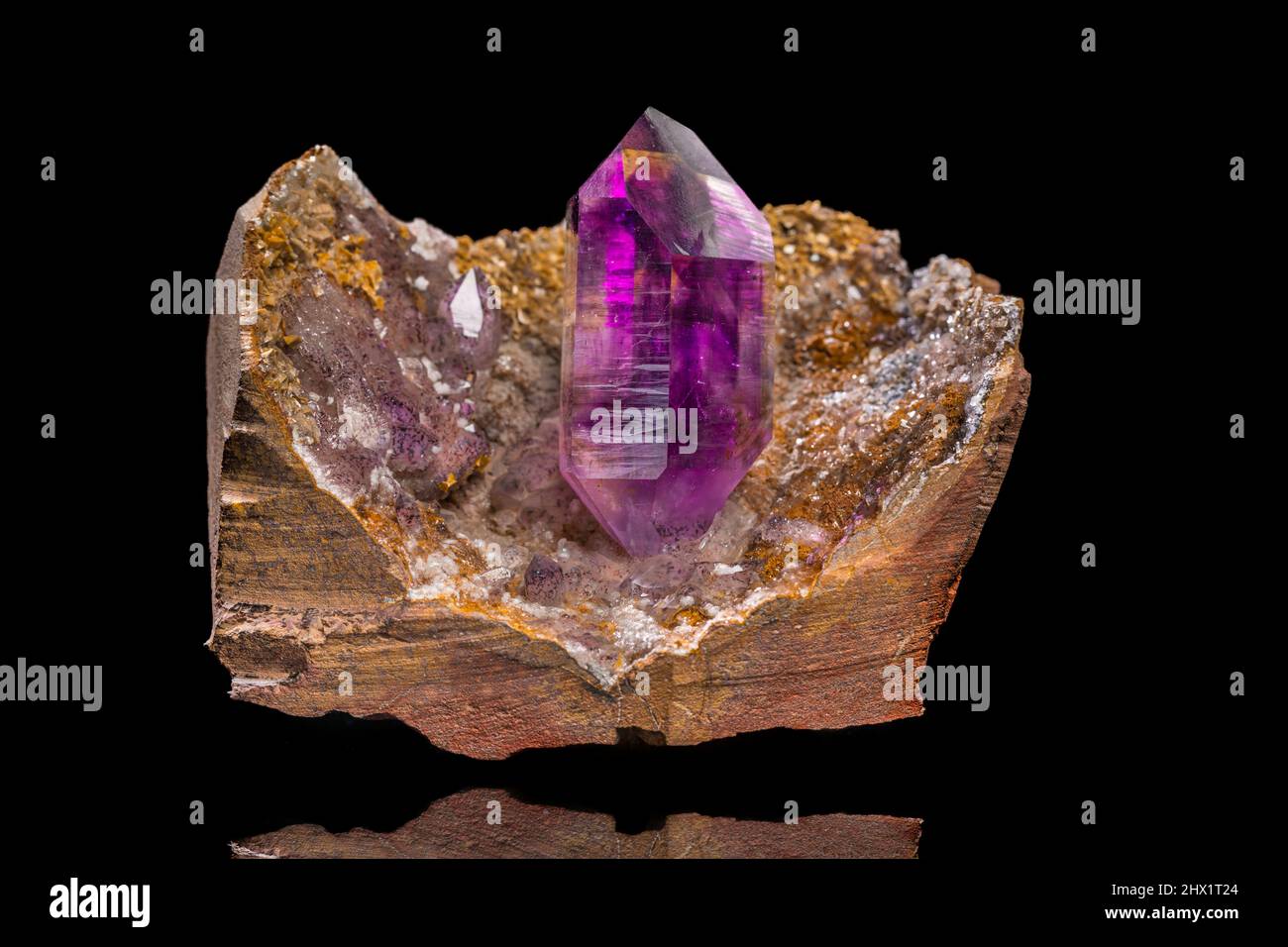 amethyst mineral specimen stone rock geology gem crystal Stock Photo ...