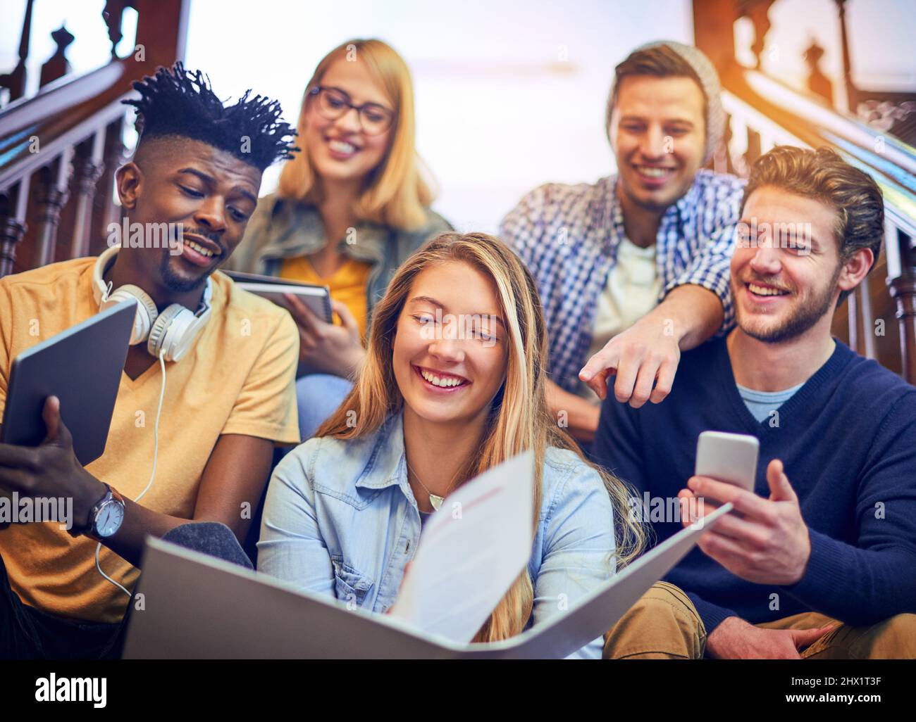 Classmates by chance, friends by choice. Cropped shot of a group of ...