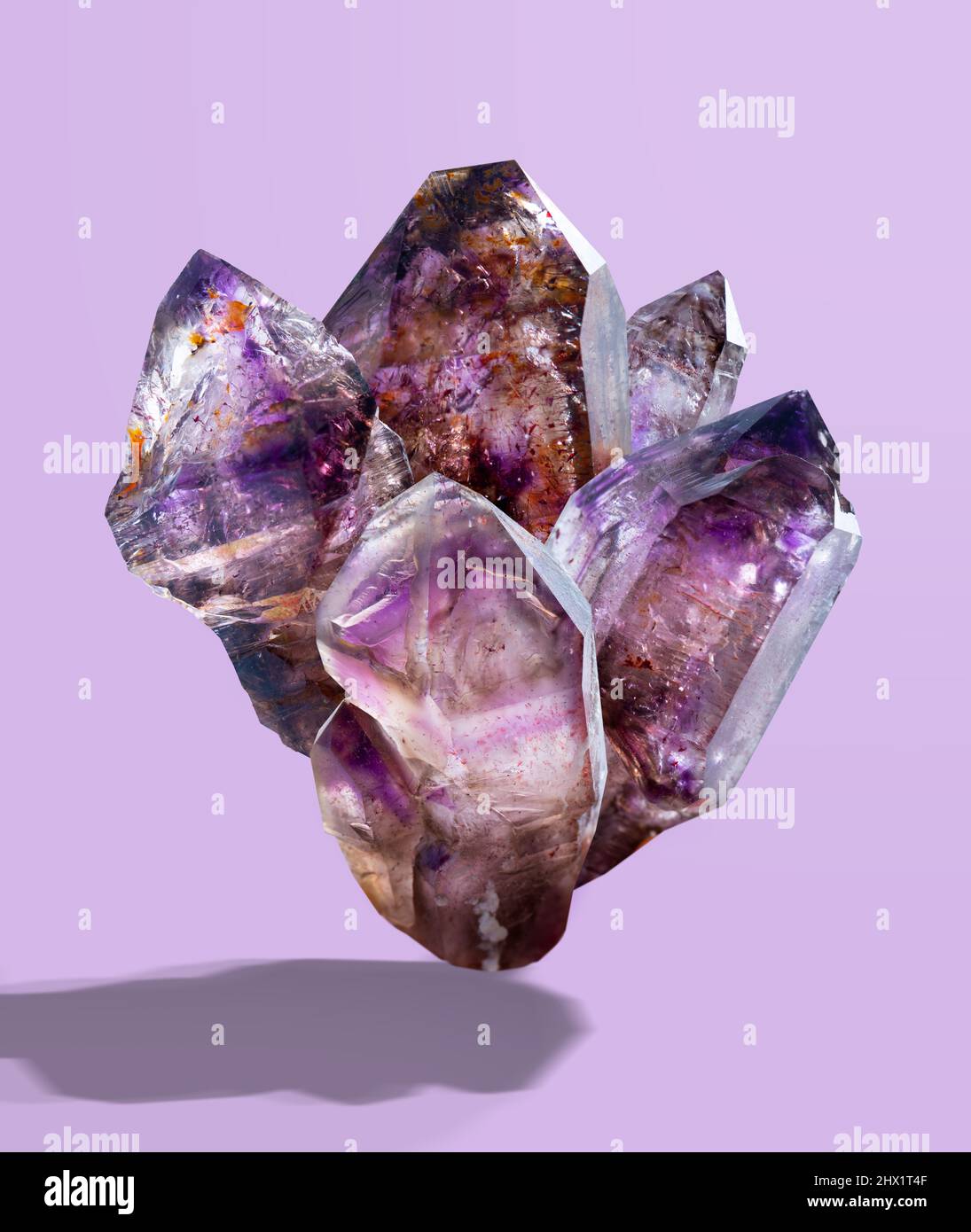 amethyst mineral specimen stone rock geology gem crystal Stock Photo ...