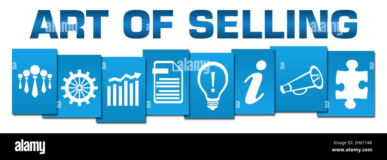 Art Of Selling Blue Professional Business Symbols Stock Photo - Alamy