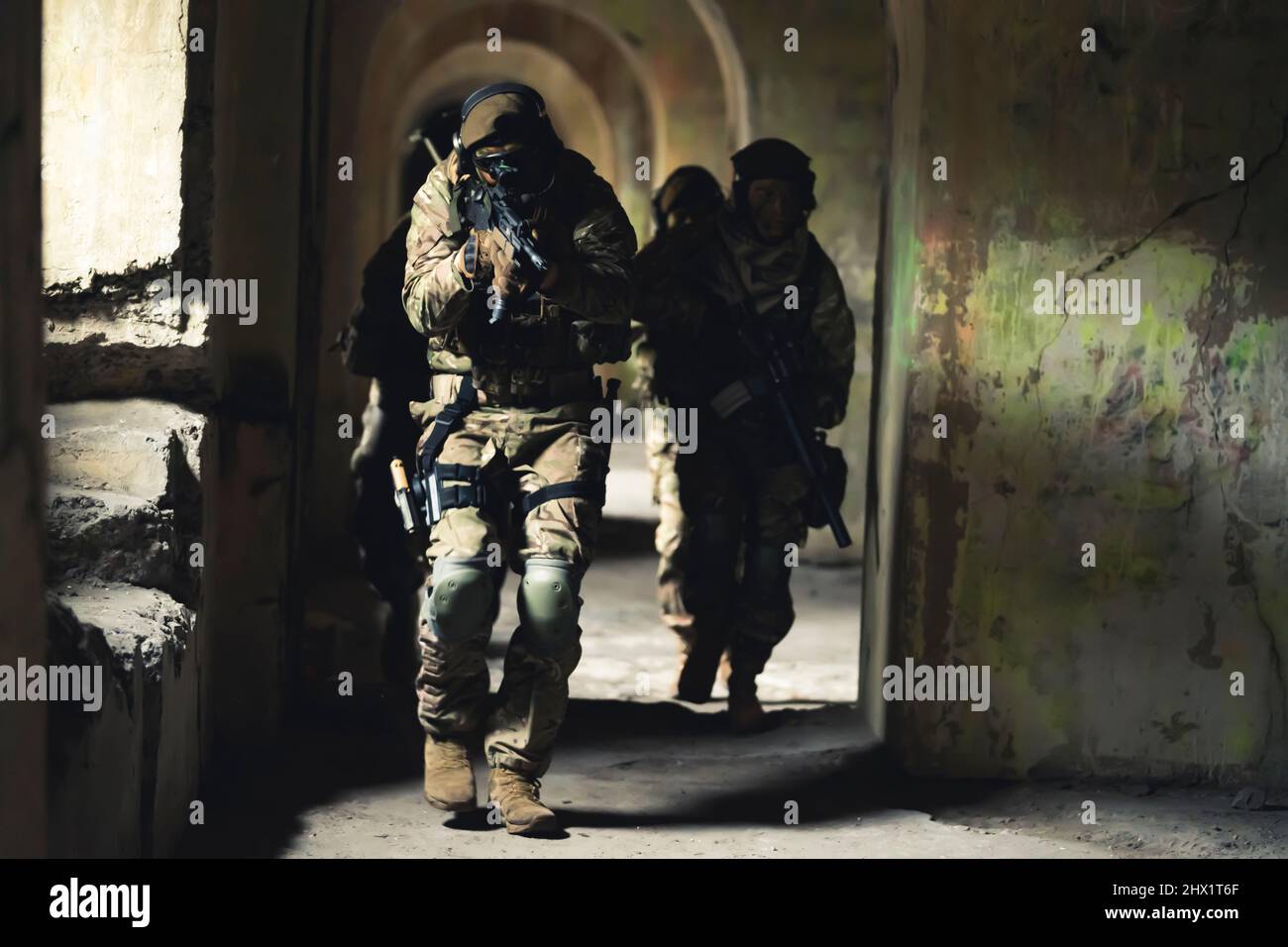 Vigorous infiltration of enemy shackles base. High quality photo Stock ...