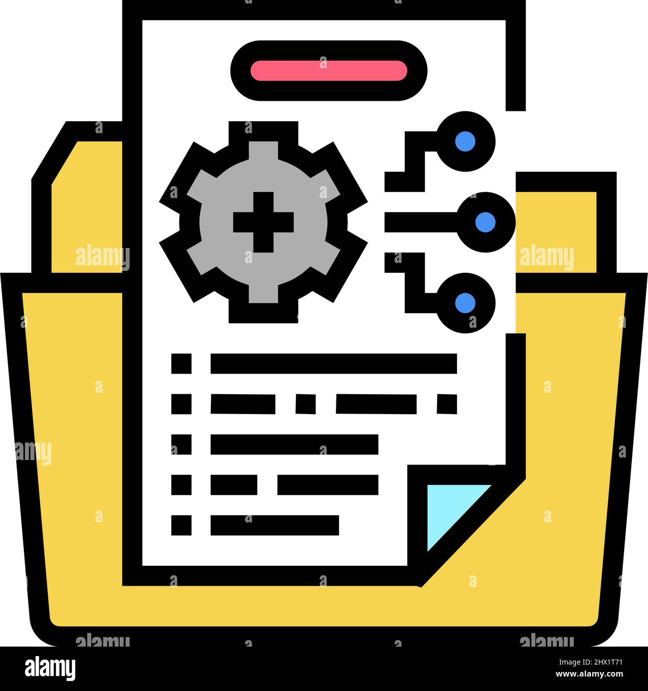 technical information color icon vector illustration Stock Vector Image ...