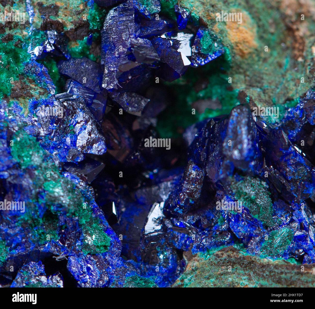 azurite mineral specimen stone rock geology gem crystal Stock Photo - Alamy