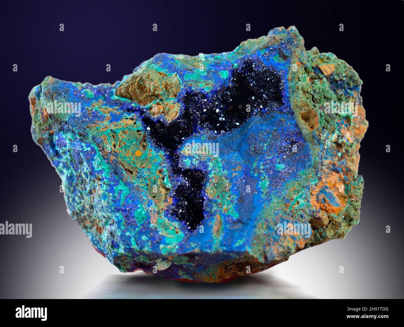 azurite mineral specimen stone rock geology gem crystal Stock Photo - Alamy