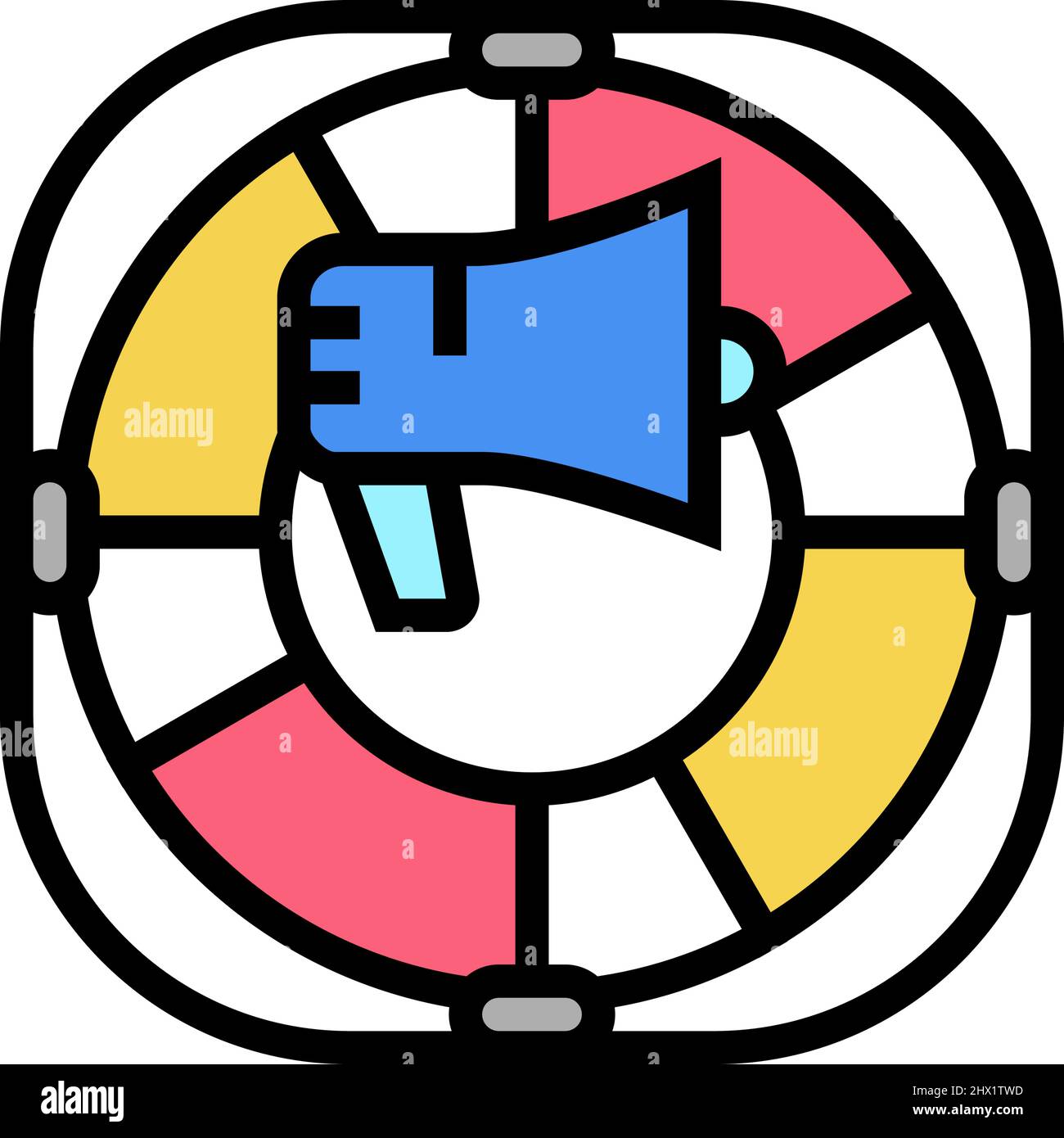 help and support color icon vector illustration Stock Vector Image ...