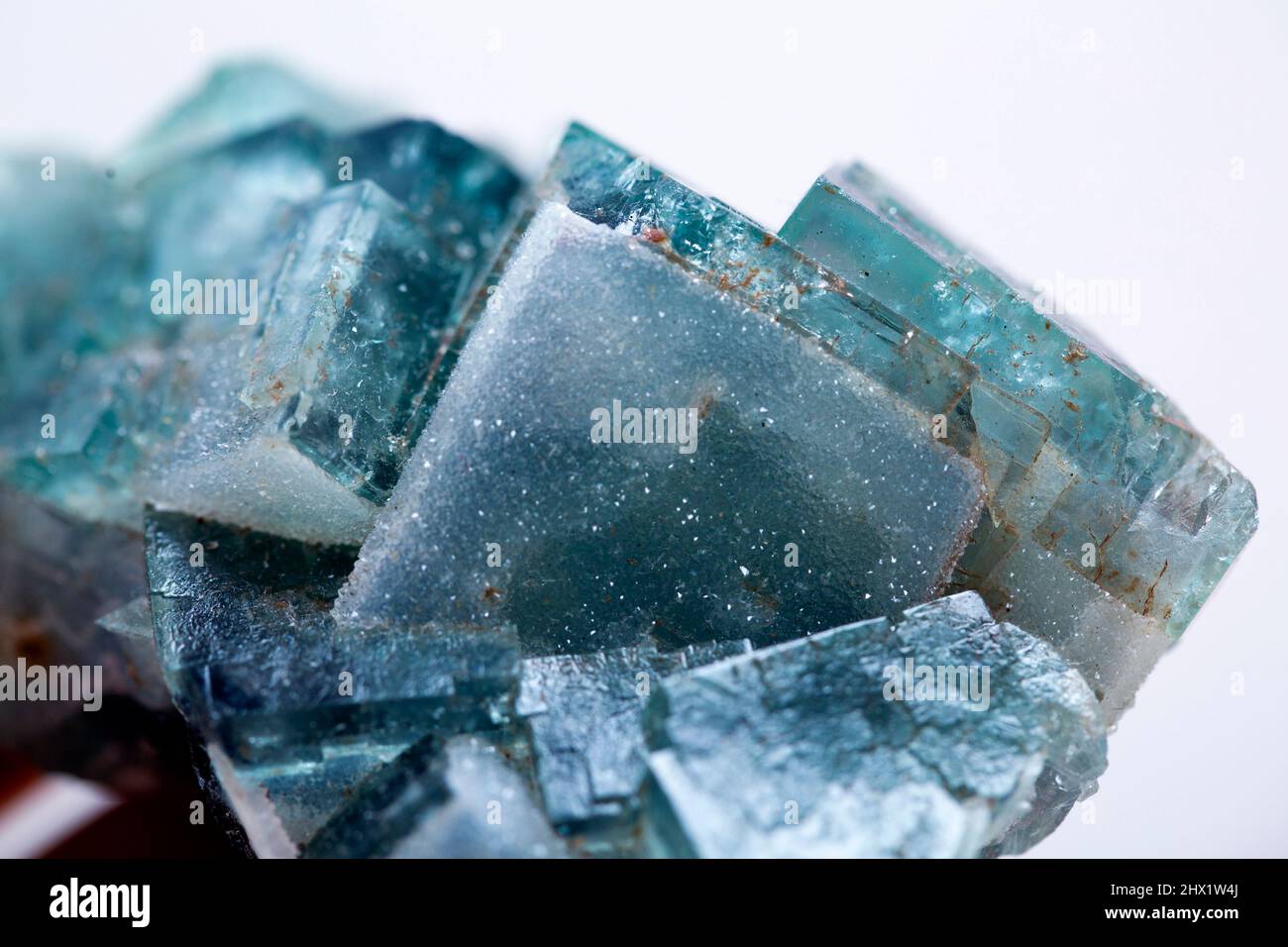 fluorite mineral specimen stone rock geology gem crystal Stock Photo ...