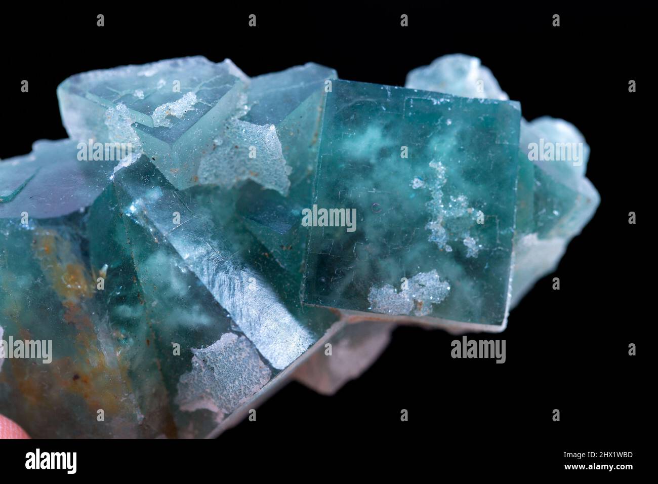 fluorite mineral specimen stone rock geology gem crystal Stock Photo ...