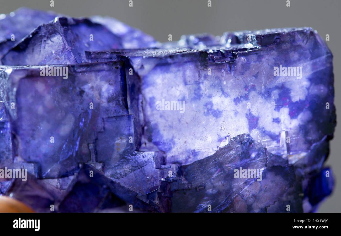 fluorite mineral specimen stone rock geology gem crystal Stock Photo ...