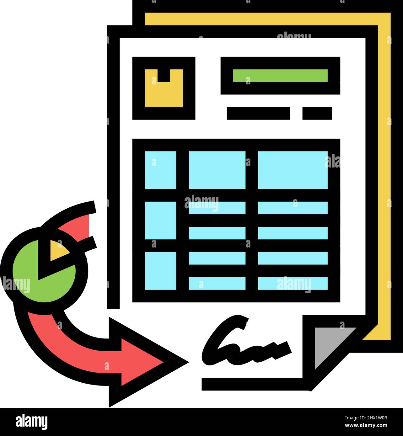 restock report color icon vector illustration Stock Vector Image & Art ...