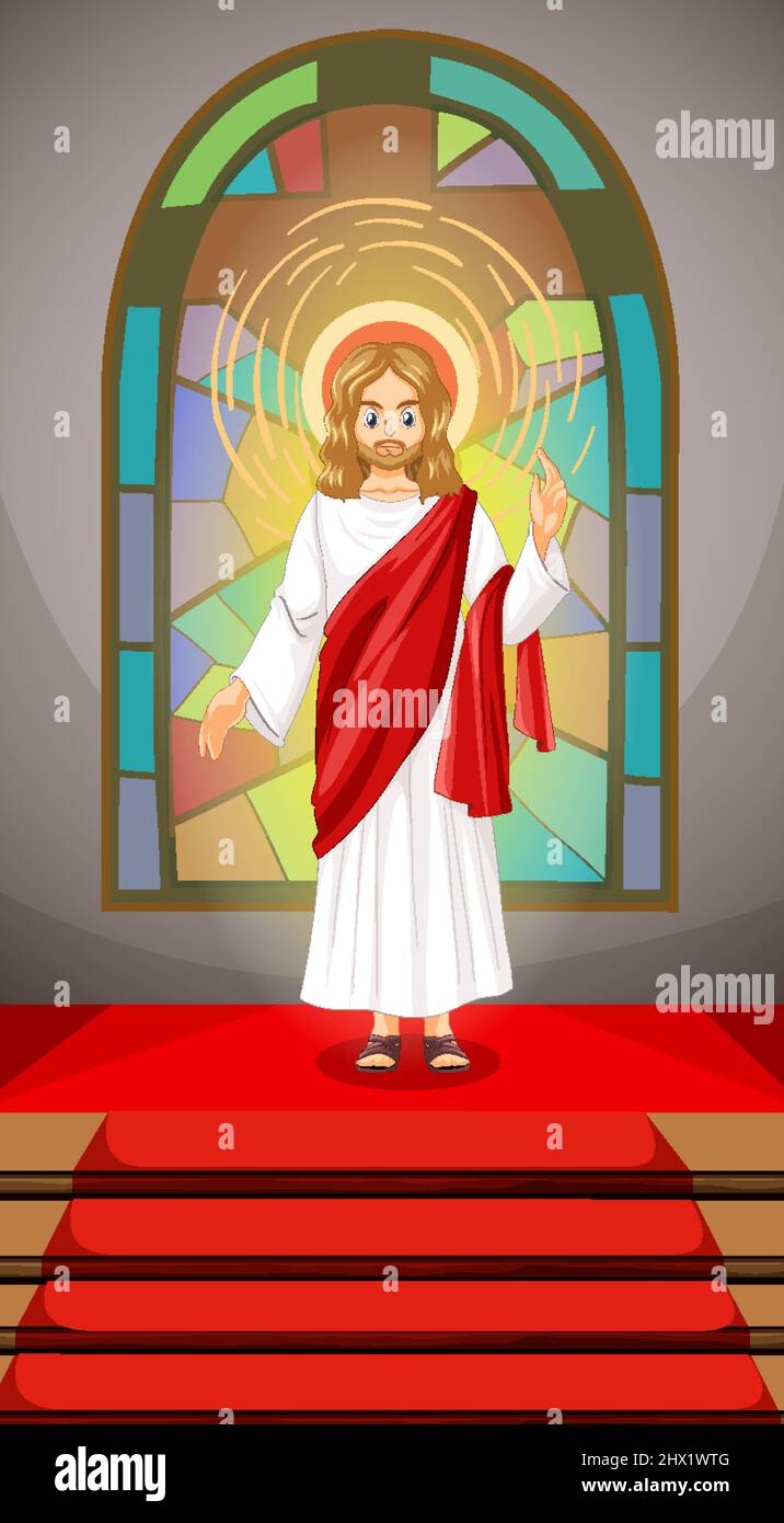 Jesus Christ in cartoon style illustration Stock Vector Image & Art - Alamy