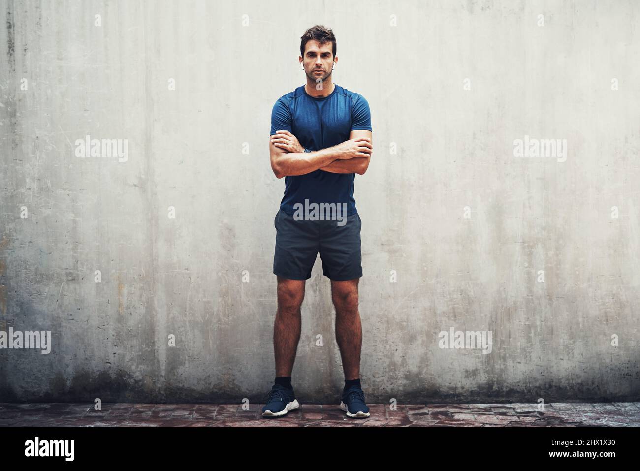 No challenge will ever stand in my way. Portrait of a sporty young man ...