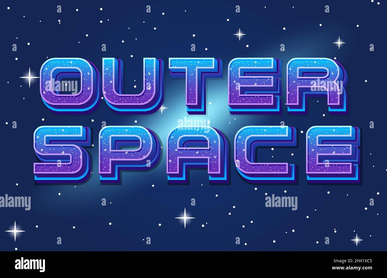 Outer space logo on space background illustration Stock Vector Image ...