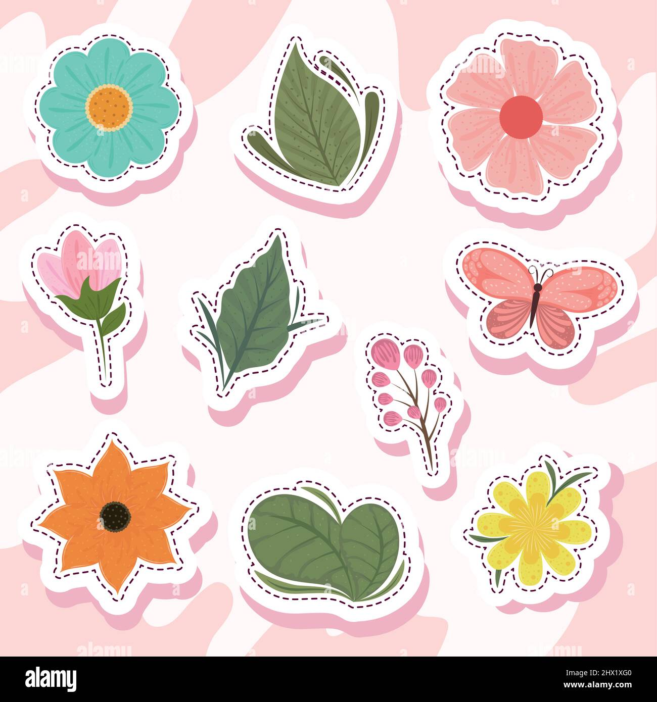 spring season stickers Stock Vector Image & Art - Alamy