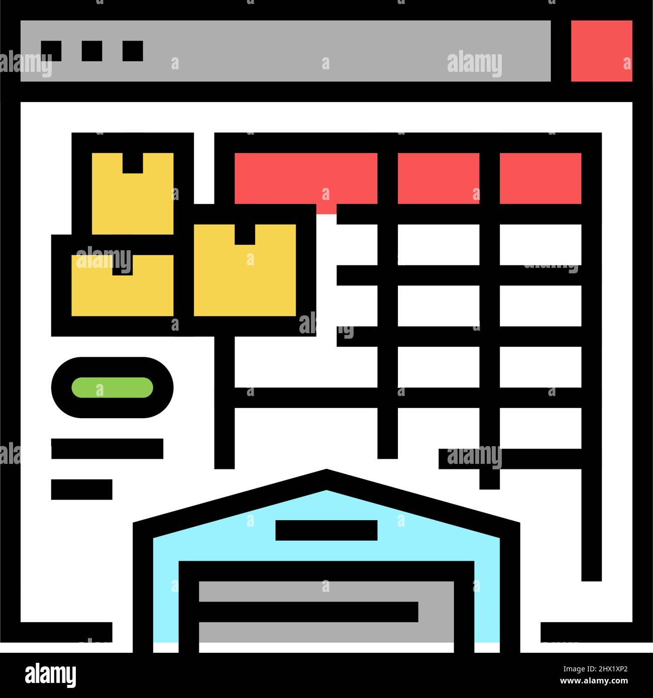 inventory value report color icon vector illustration Stock Vector ...