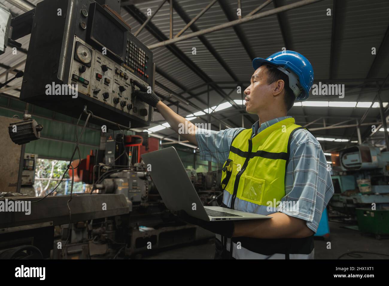 Asian engineer working control hi-res stock photography and images - Alamy