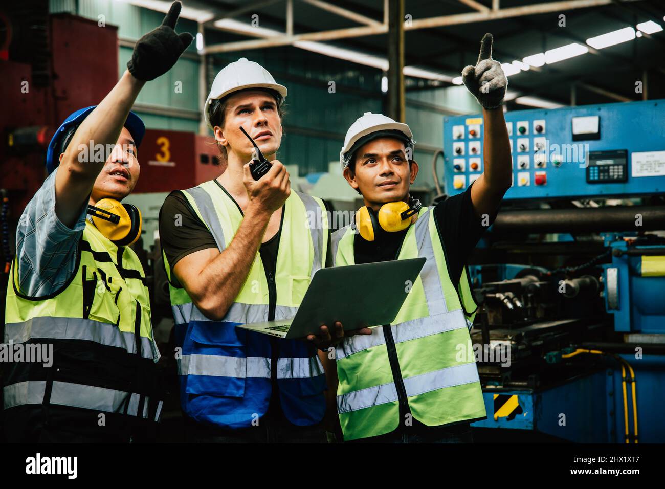 Female lathe operator wearing safety hi-res stock photography and ...