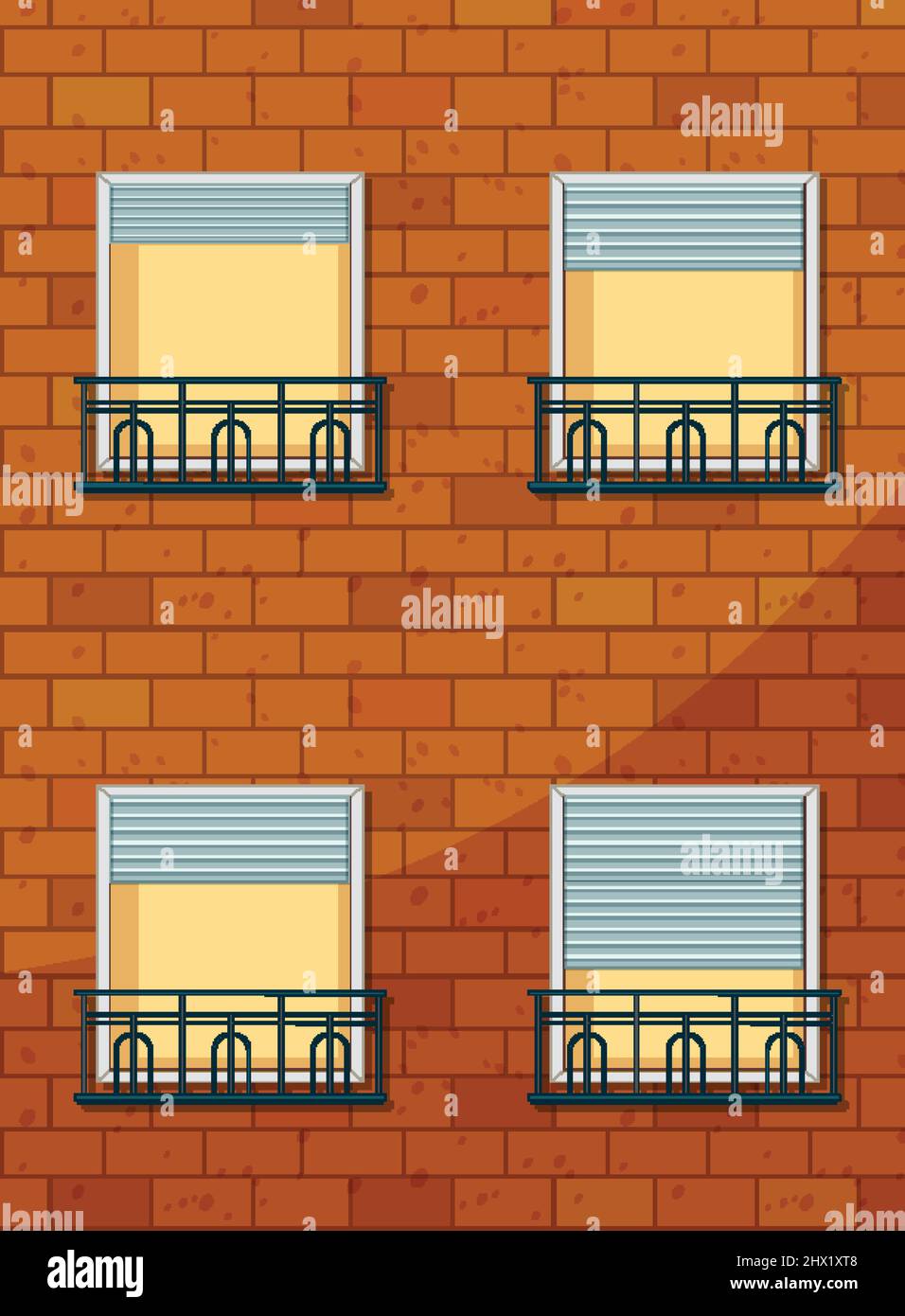 Apartment building with windows illustration Stock Vector Image & Art ...
