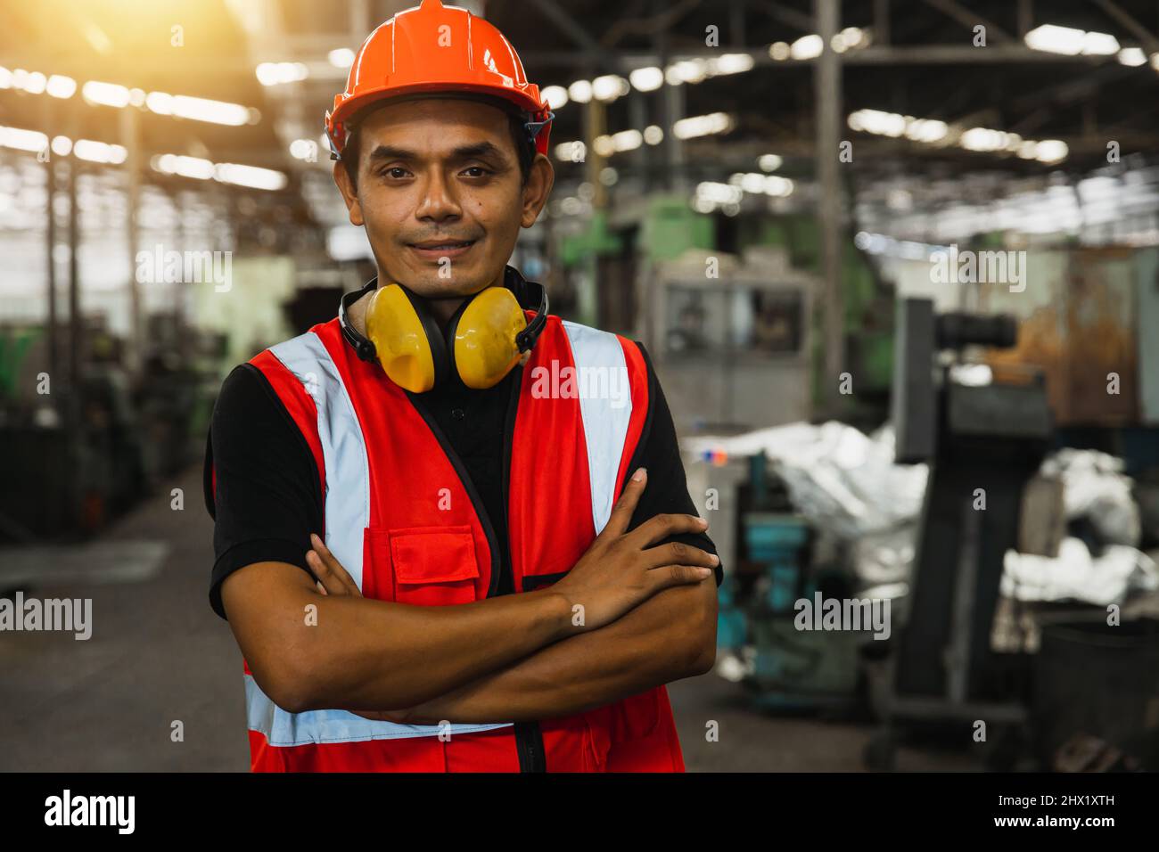 portrait of Asian electrical engineer man in factory Stock Photo - Alamy