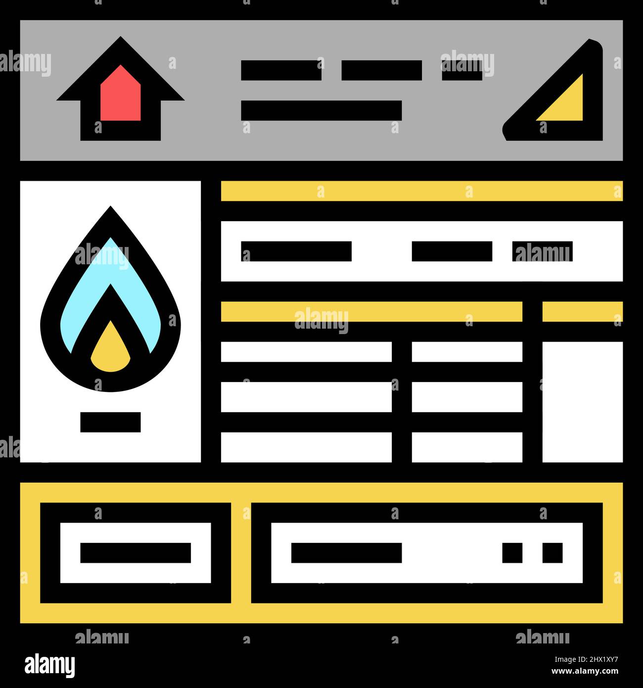 gas safety certificates color icon vector illustration Stock Vector ...