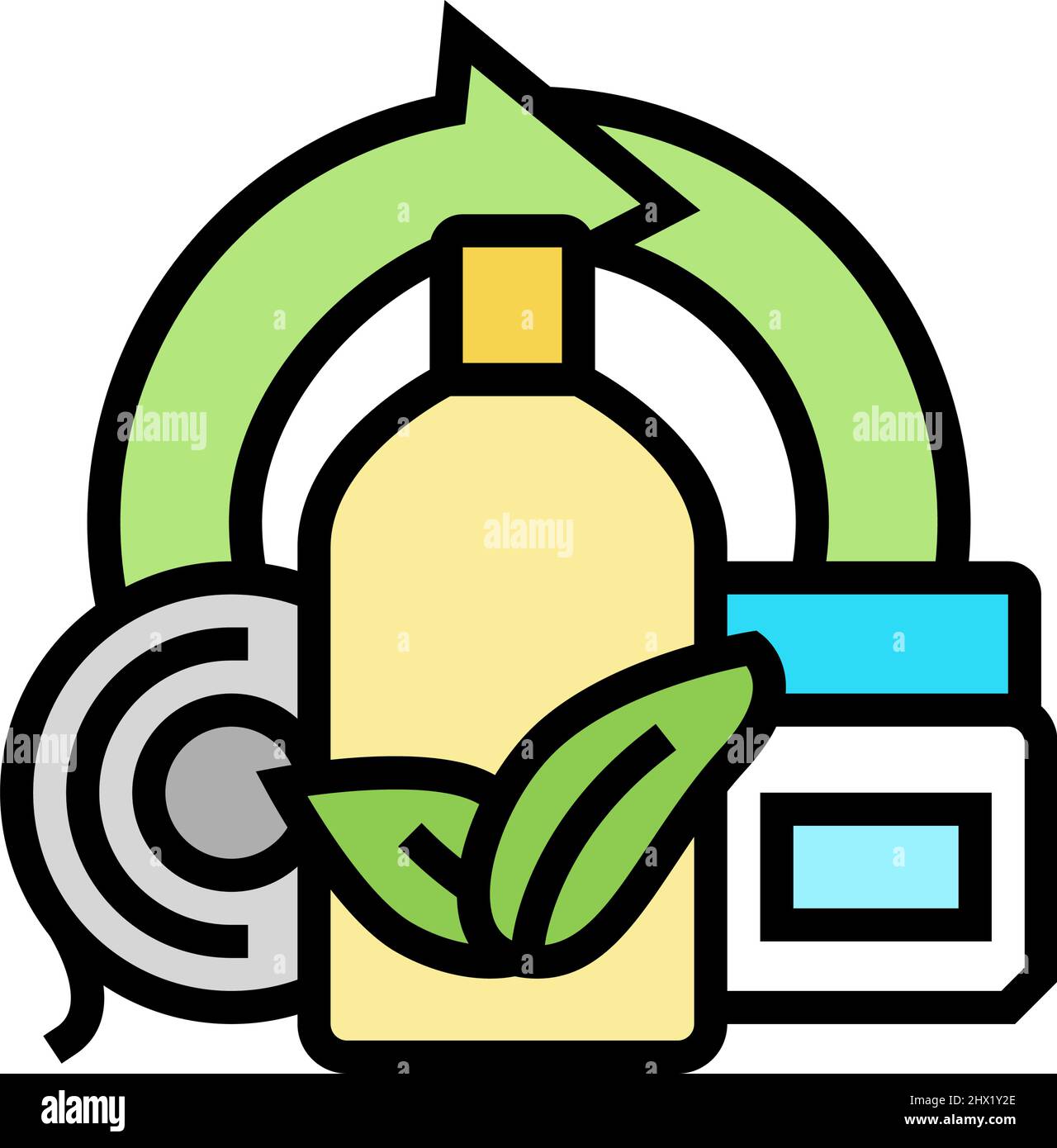 eco plastic color icon vector illustration Stock Vector Image & Art - Alamy