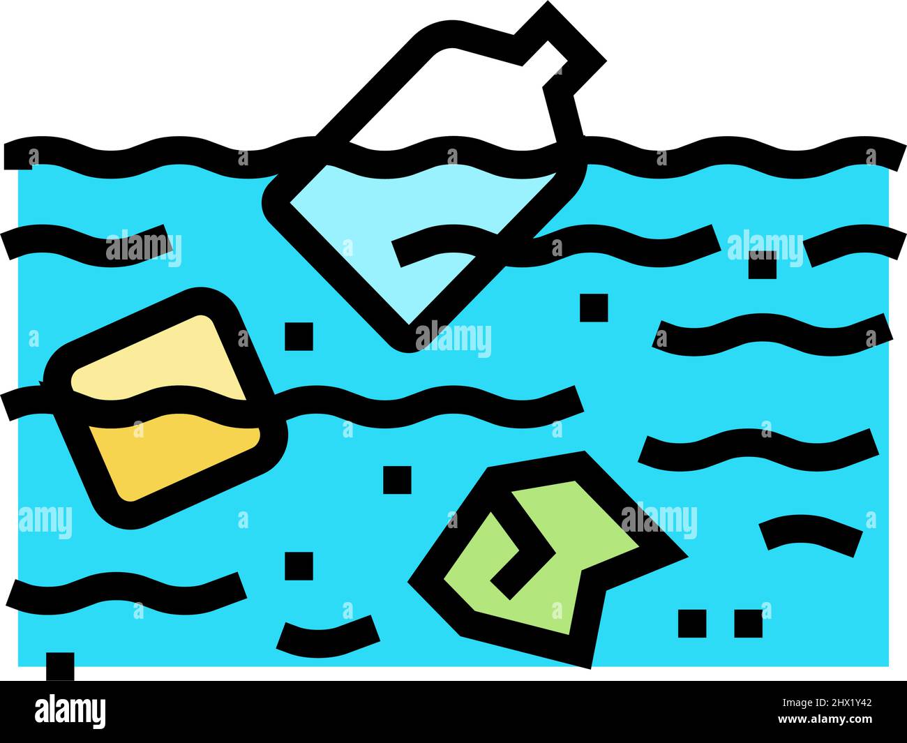 pollution plastic color icon vector illustration Stock Vector Image ...